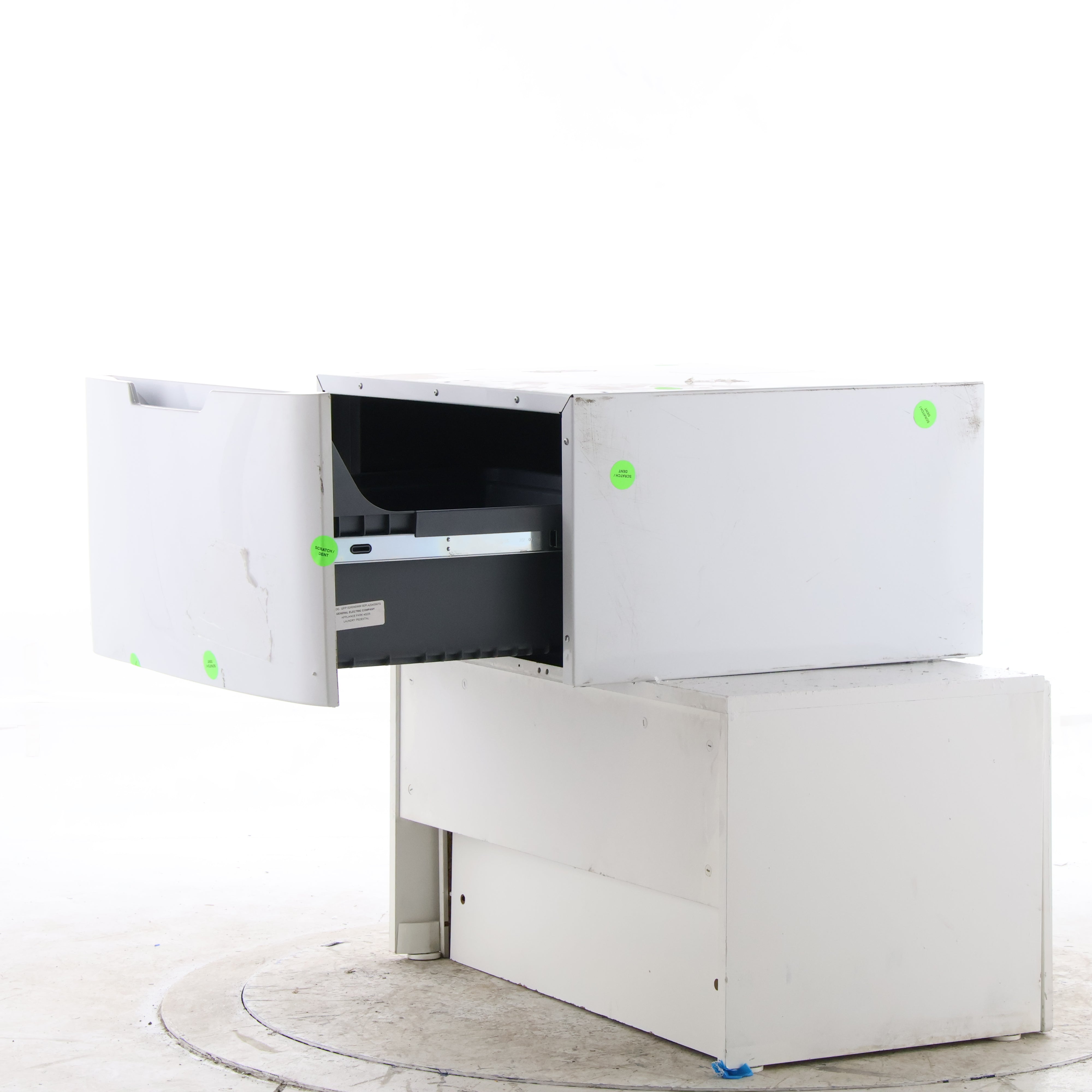 GE 16 Inch Laundry Pedestal with Storage Drawer, White - GFP1528SNWW ...