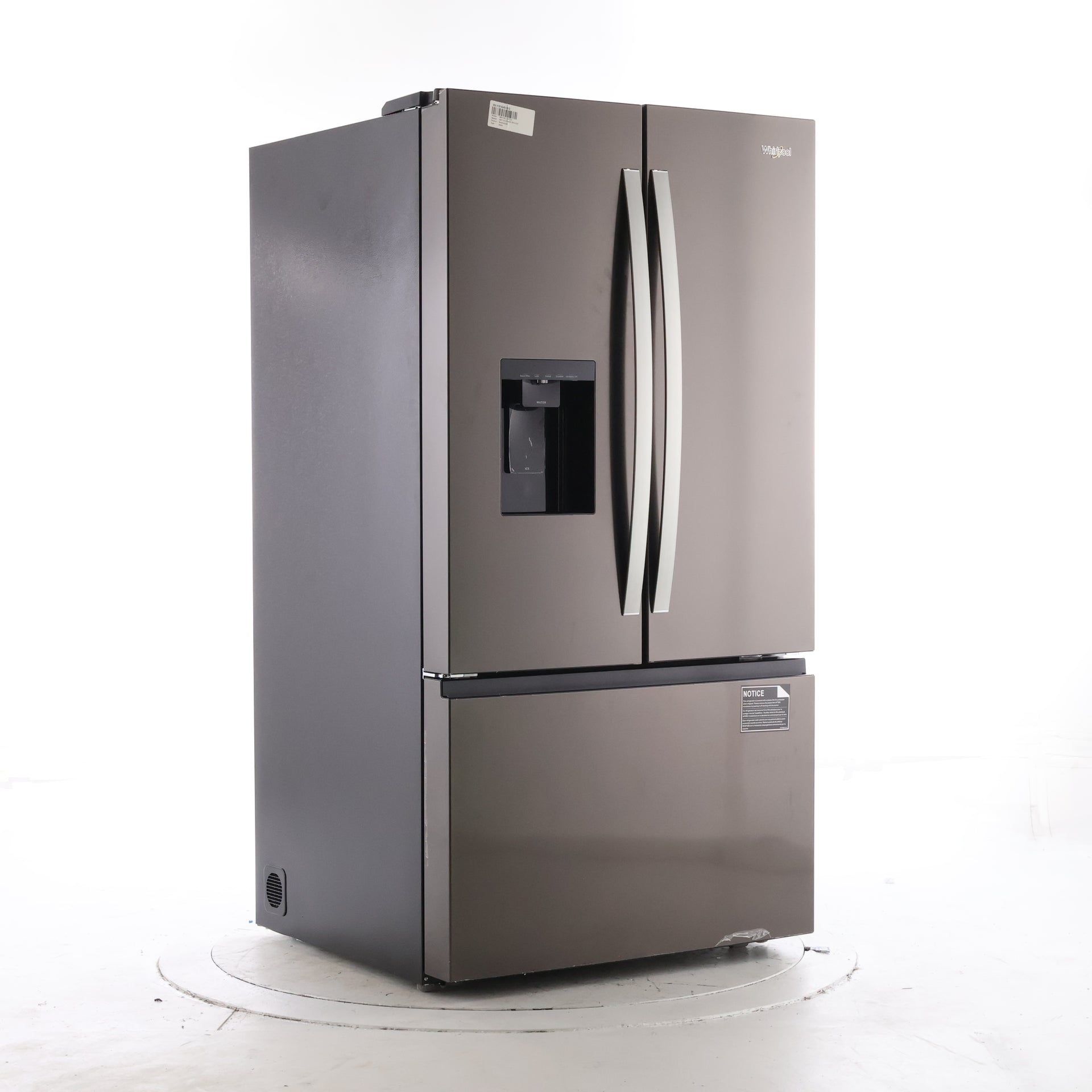 Whirlpool 36 Inch French Door Refrigerator with Exterior Ice & Water D ...
