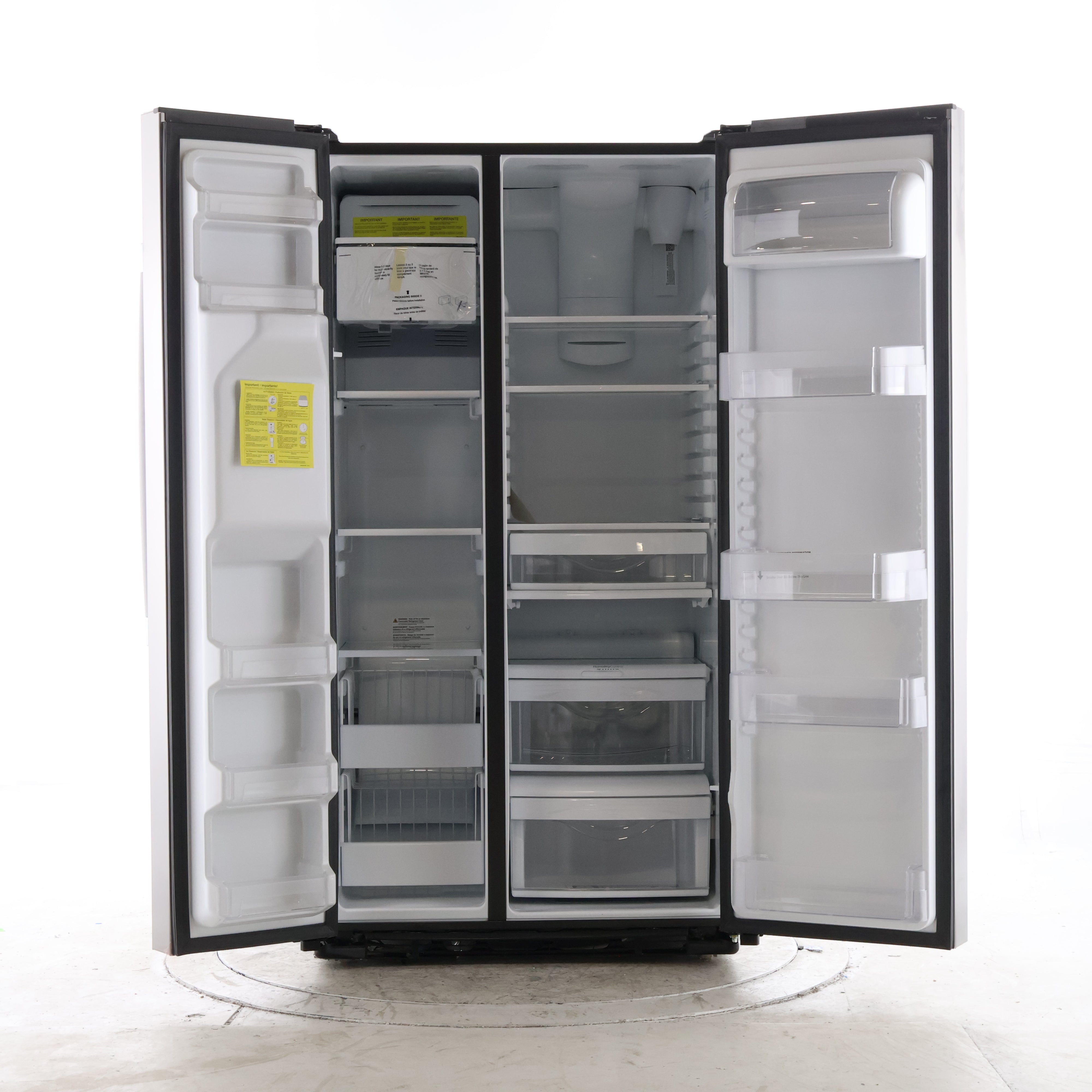 GE GZS221YNFS 21.8 Cu. Ft. Counter-Depth Side-by-Side Refrigerator ...