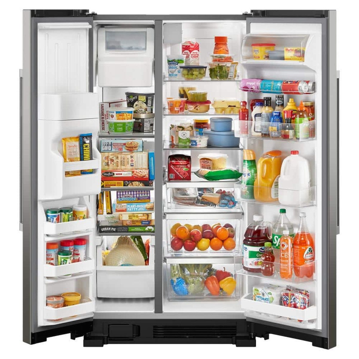 Maytag 36 Inch Side-by-Side Refrigerator with 25 Cu. Ft. Capacity, Fin ...
