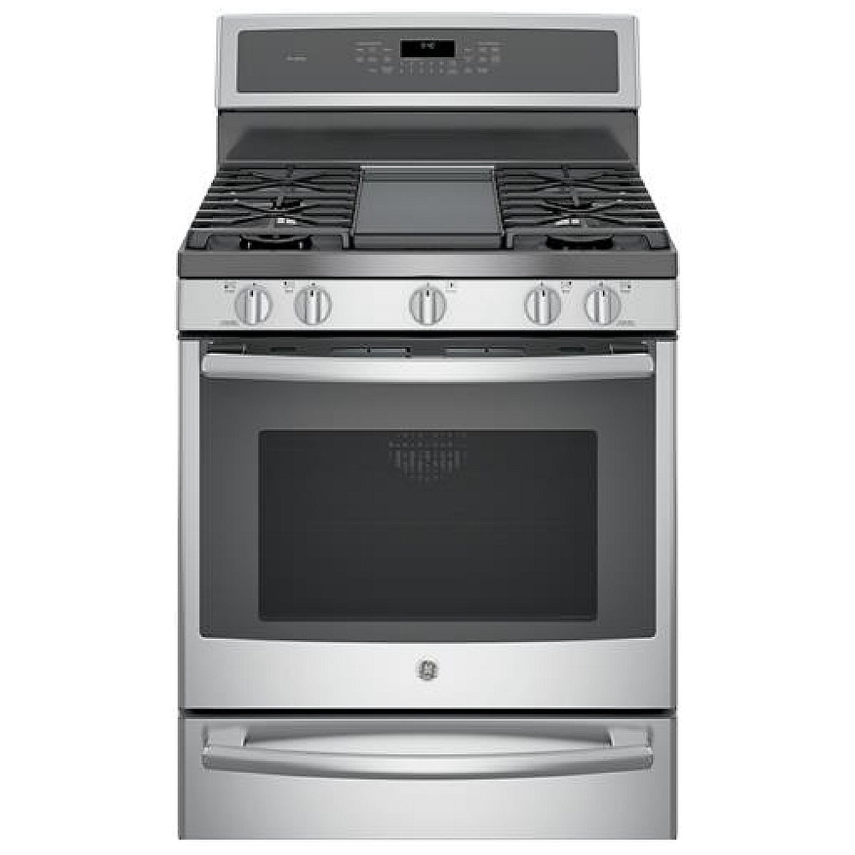 GE 30 Inch Free-Standing Dual Fuel Range, Stainless Steel/Gray - PC2B9 ...